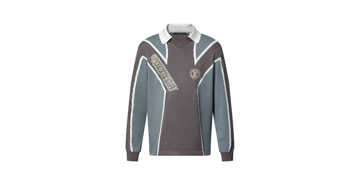 Long-Sleeved Cotton Intarsia Soccer Top - Ready-to-Wear | LOUIS VUITTON