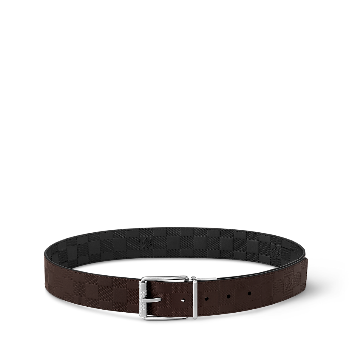 Damier Print 40mm Reversible Damier Infini Leather - Accessories ...