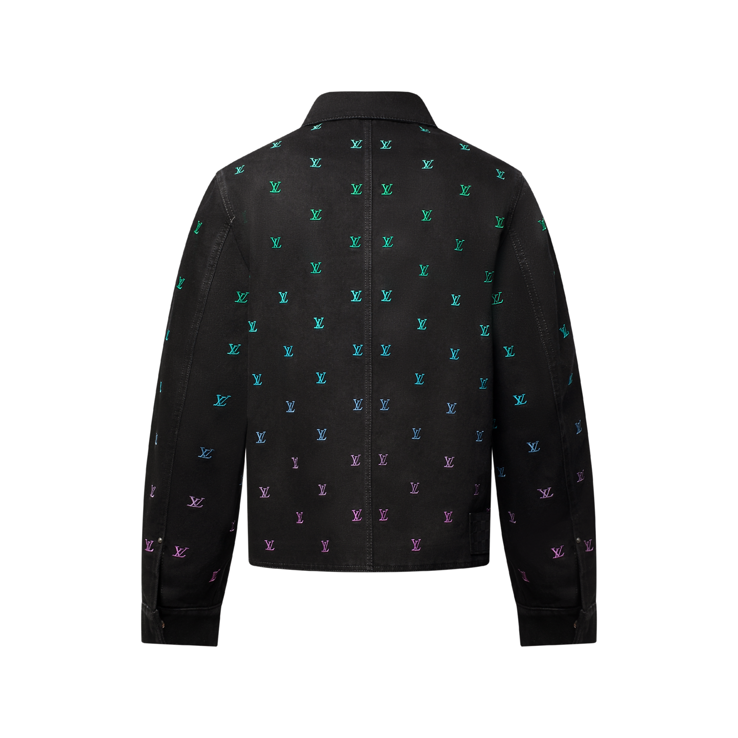 LV Blason Gradient Embroidered Denim Coach Jacket - Ready-to-Wear ...