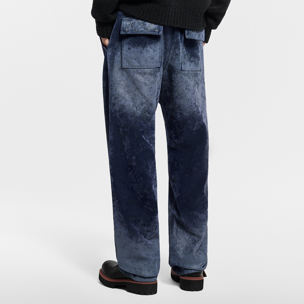 Velvet Denim Pants With Monogram Details - Ready-to-Wear | Louis ...